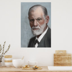 Sigmund Freud Psychologist Art Portrait Poster | Zazzle
