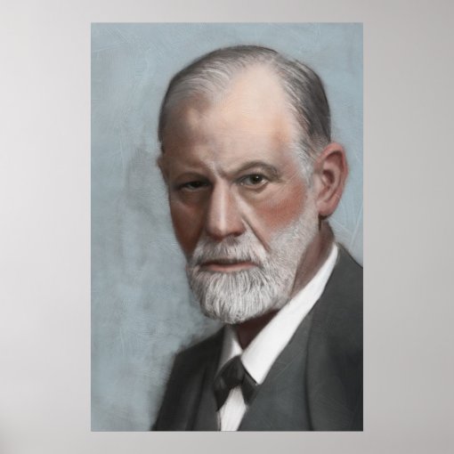 Sigmund Freud Psychologist Art Portrait Poster | Zazzle