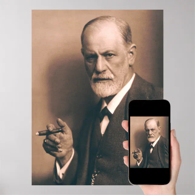 Sigmund Freud with Cigar Poster | Zazzle