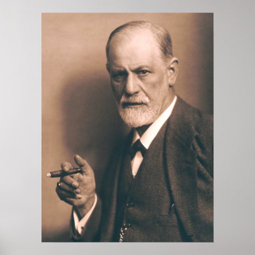 Sigmund Freud with Cigar Poster | Zazzle
