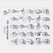 SIGN LANGUAGE ALPHABET baby blanket | Zazzle