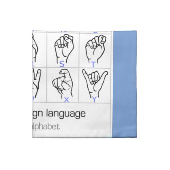 SIGN LANGUAGE ALPHABET cloth napkin | Zazzle