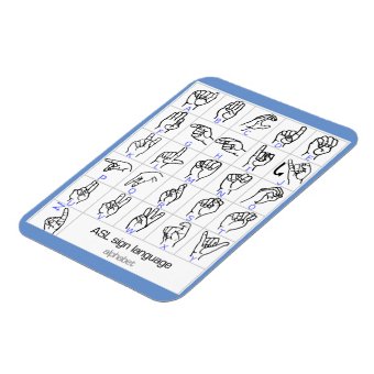 SIGN LANGUAGE ALPHABET magnet | Zazzle