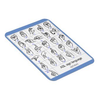 SIGN LANGUAGE ALPHABET magnet | Zazzle