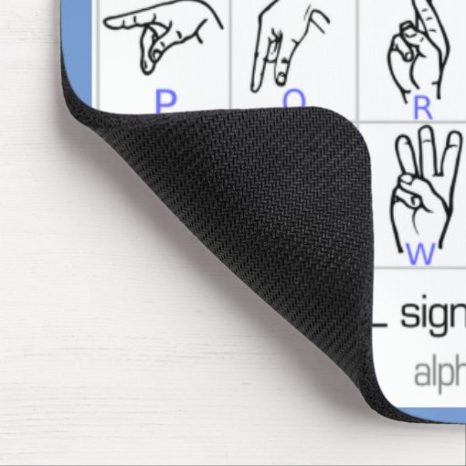 SIGN LANGUAGE ALPHABET mousepad | Zazzle
