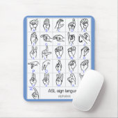 SIGN LANGUAGE ALPHABET mousepad | Zazzle