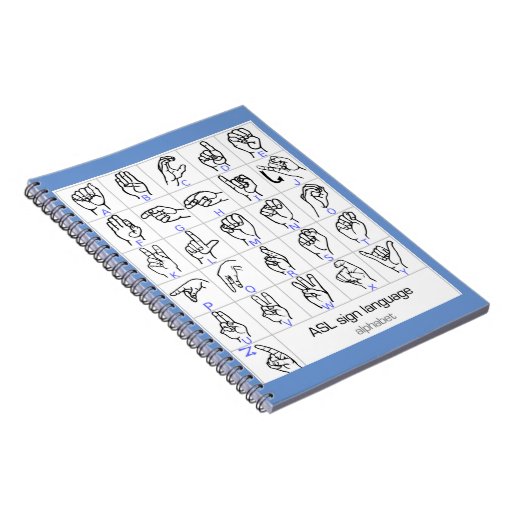 SIGN LANGUAGE ALPHABET notebook | Zazzle