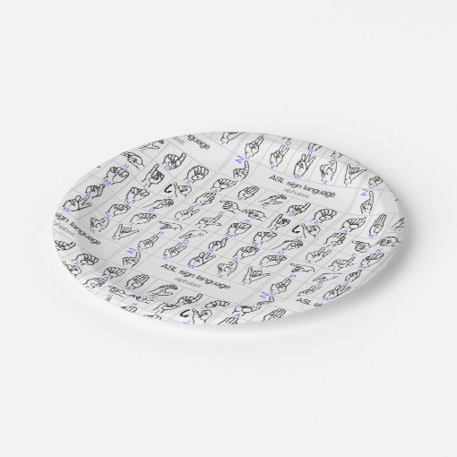 SIGN LANGUAGE ALPHABET paper plate | Zazzle