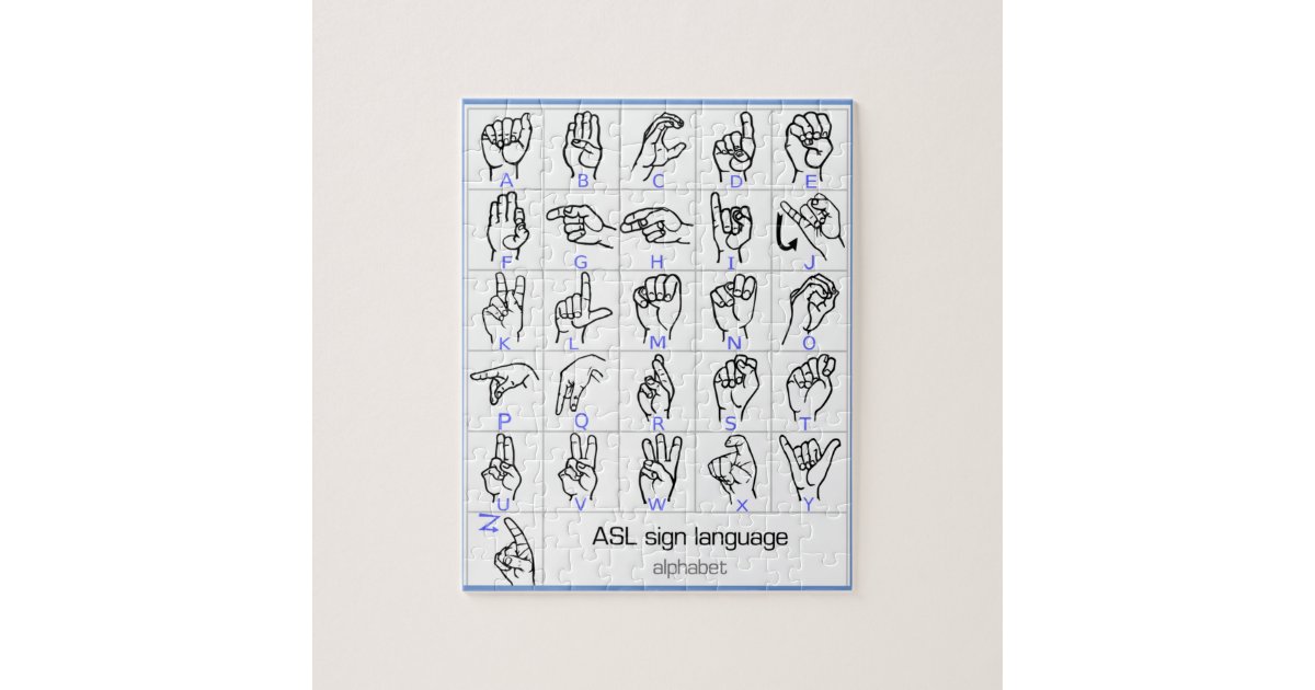 SIGN LANGUAGE ALPHABET puzzle | Zazzle