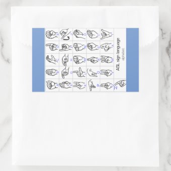 SIGN LANGUAGE ALPHABET sticker | Zazzle