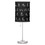 Sign Language Alphabet // White on Black // Table Lamp | Zazzle