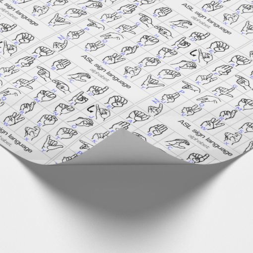 SIGN LANGUAGE ALPHABET wrapping paper | Zazzle