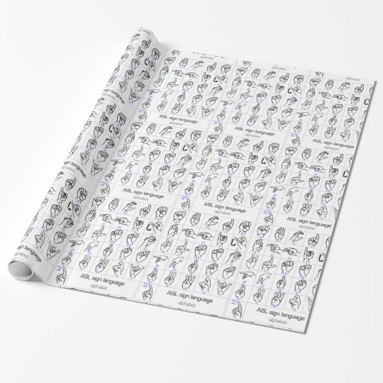 SIGN LANGUAGE ALPHABET wrapping paper | Zazzle.com