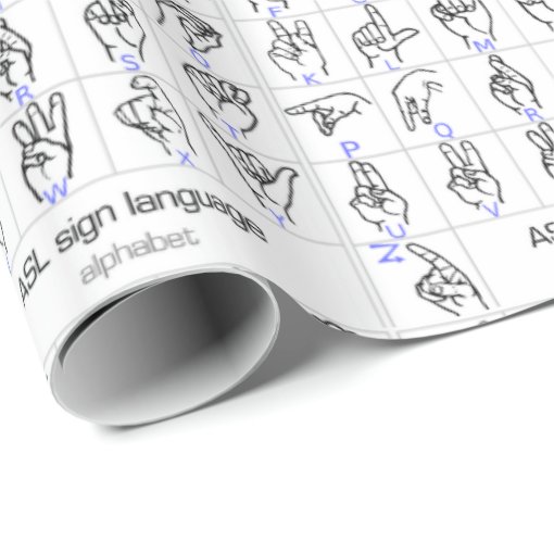 SIGN LANGUAGE ALPHABET wrapping paper | Zazzle