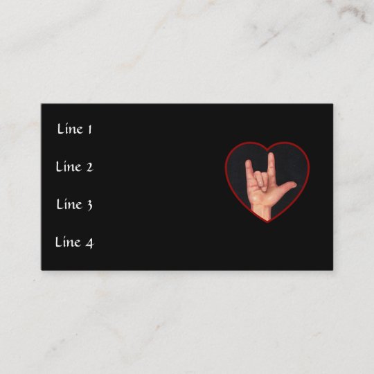 SIGN LANGUAGE ART BUSINESS CARD | Zazzle.com