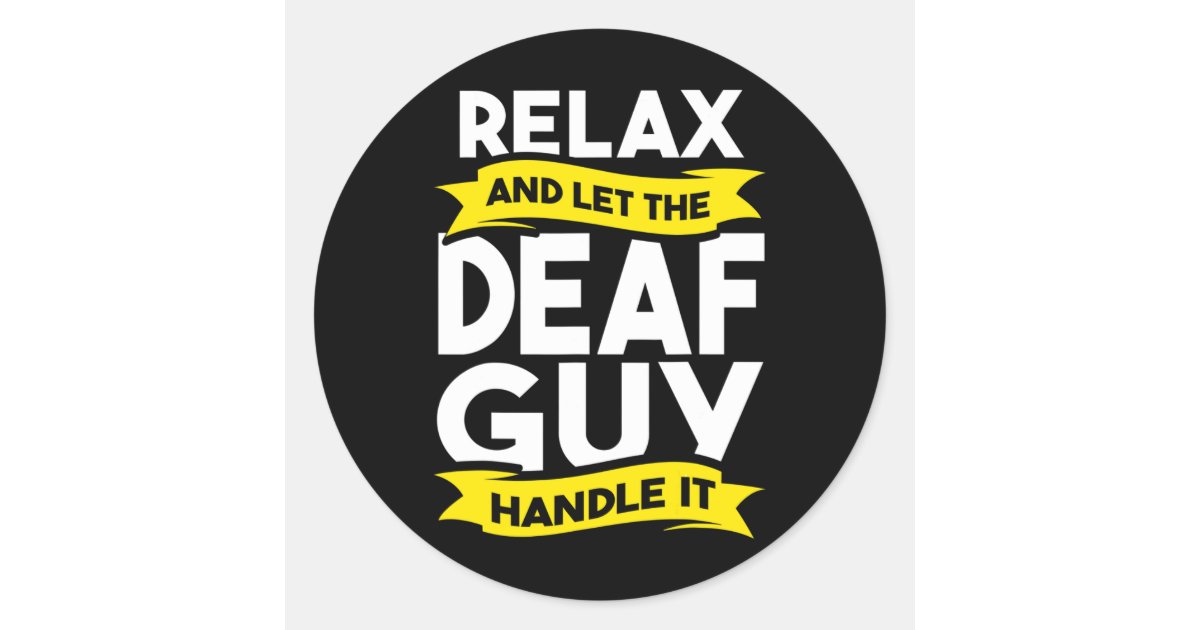 Sign Language Deaf Awareness Hearing Loss and ASL Classic Round Sticker ...