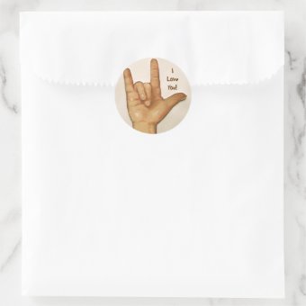 SIGN LANGUAGE: I LOVE YOU: STICKERS | Zazzle
