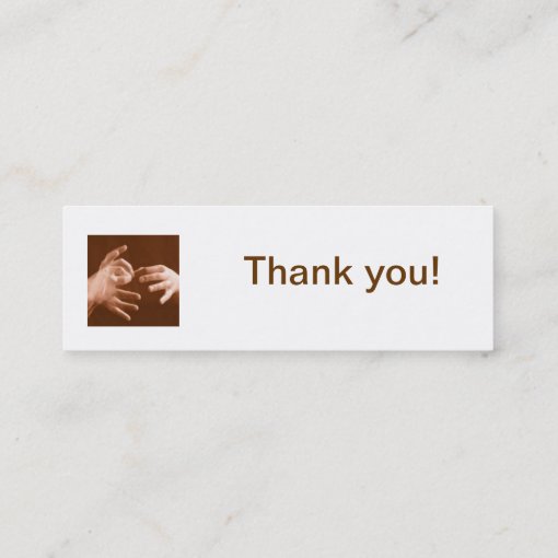Sign Language Interpreter Mini Business Card | Zazzle