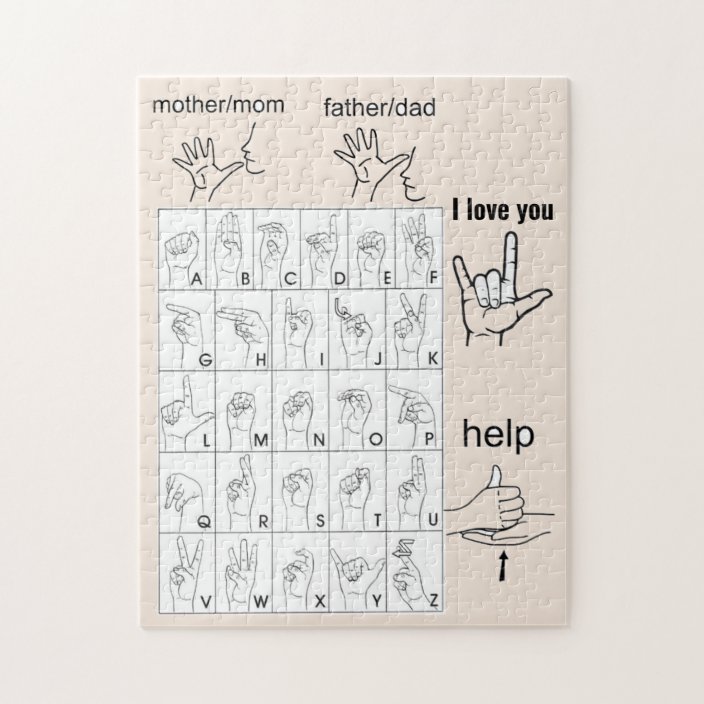 SIGN LANGUAGE jigsaw puzzle | Zazzle.com