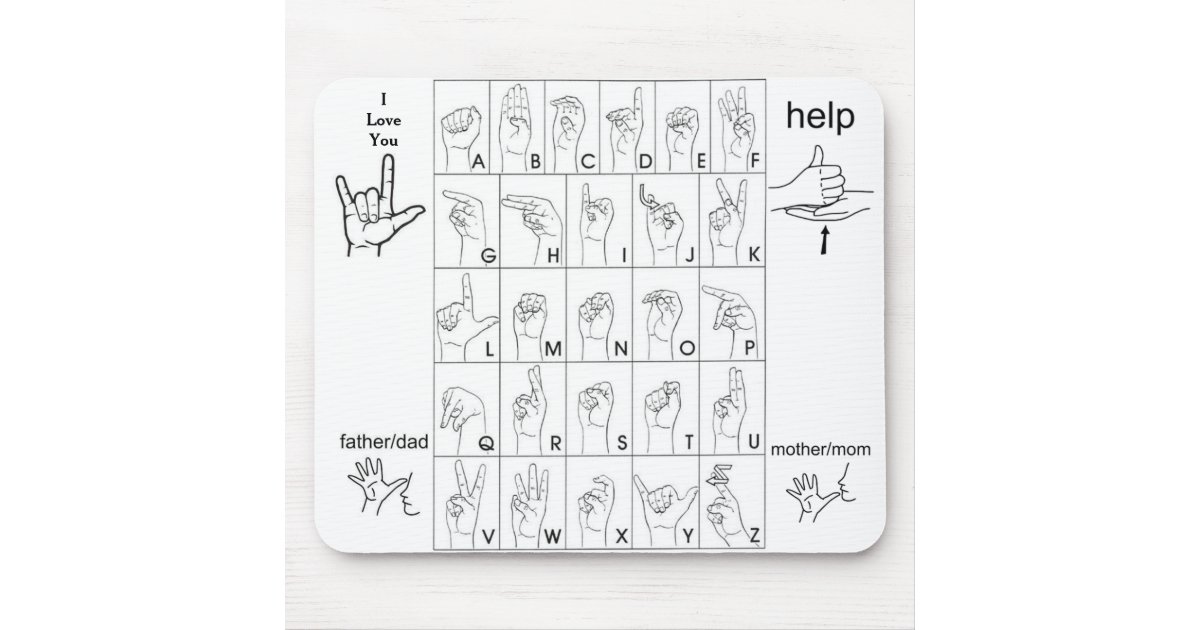 SIGN LANGUAGE MOUSE PAD | Zazzle