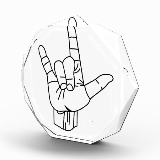 Sign Language Outline Award | Zazzle