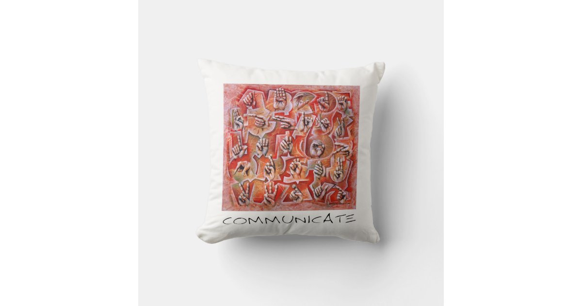 Sign Language Pillow | Zazzle