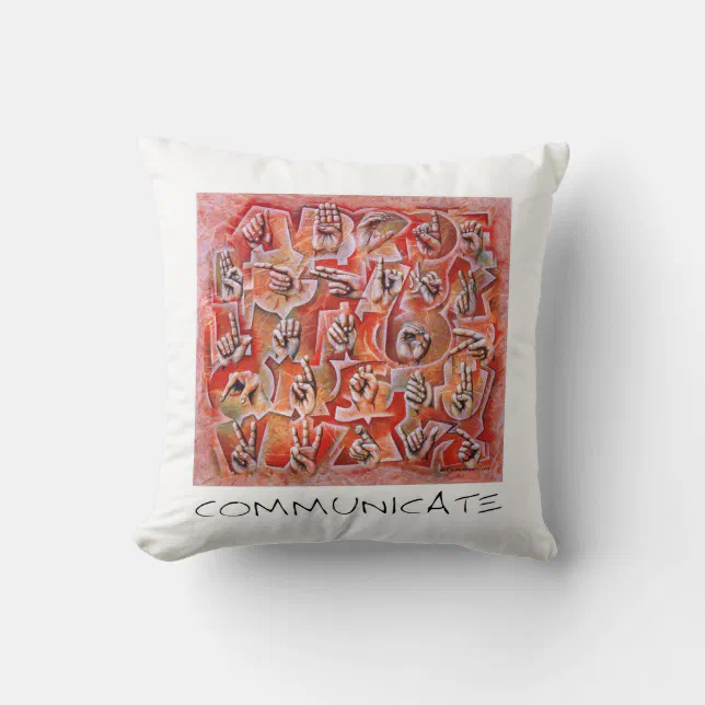 Sign Language Pillow | Zazzle