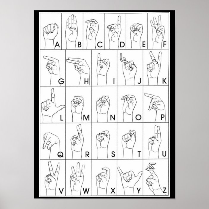 SIGN LANGUAGE poster | Zazzle.com
