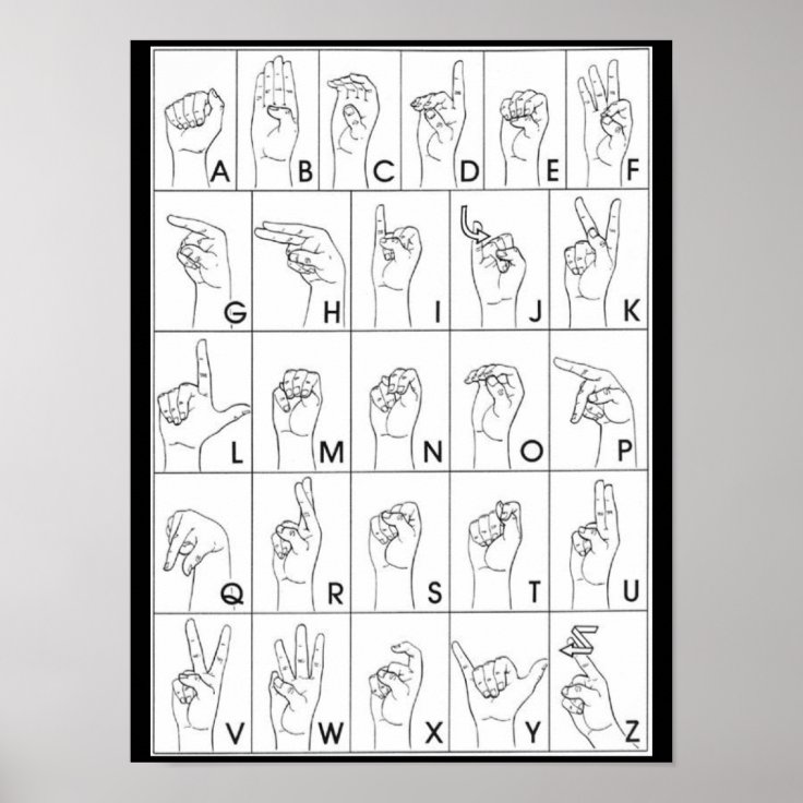 SIGN LANGUAGE poster | Zazzle