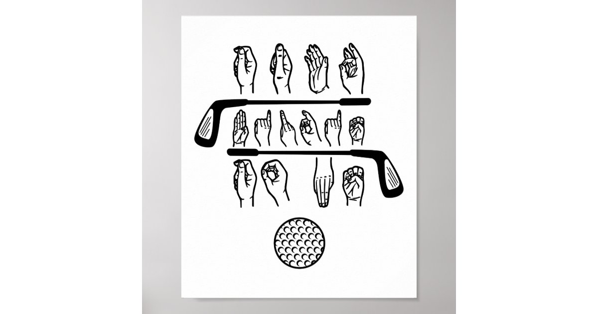 Sign Language Talk Birdie To Me Funny Golf Golfer | Zazzle