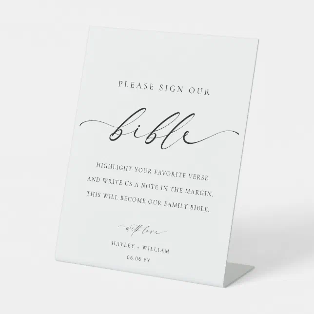Sign Our Bible Wedding Guest Book | Zazzle