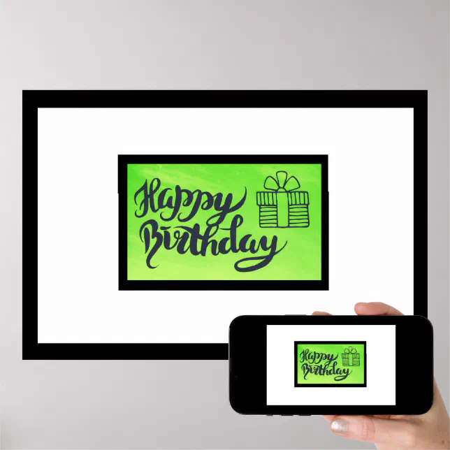 Sign this Birthday Poster, Autograph Keepsake | Zazzle