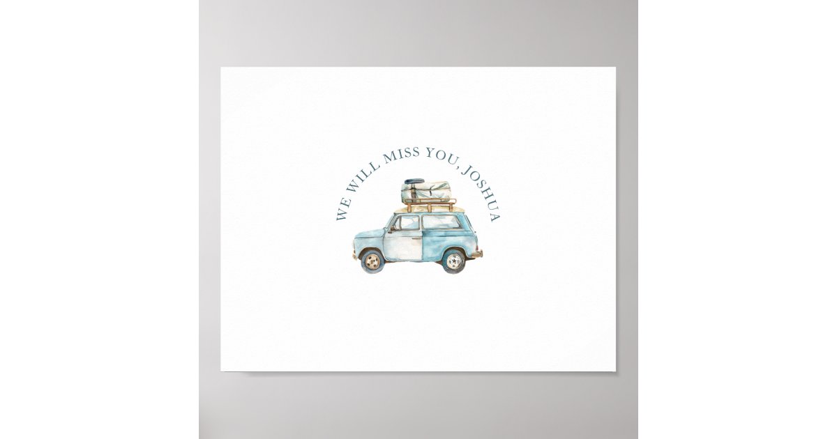 Signable Write On Goodbye Party Printable Poster | Zazzle