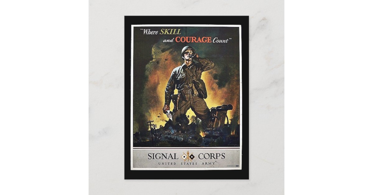 Signal Corps Postcard | Zazzle