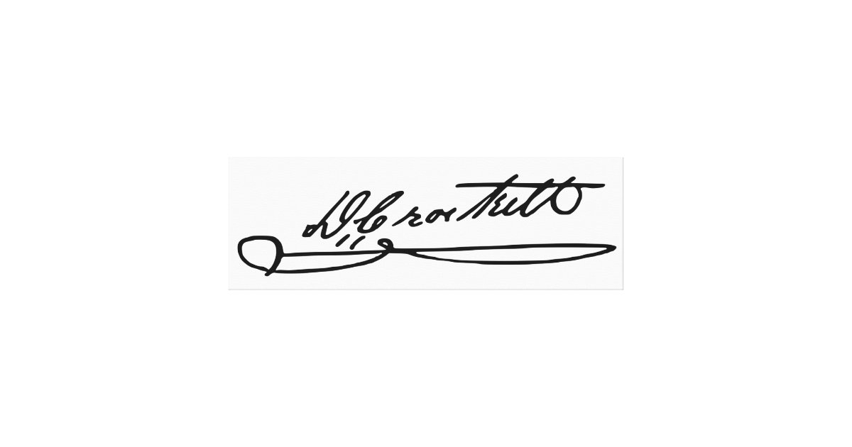 Signature Autograph of Davy Crockett Canvas Print | Zazzle