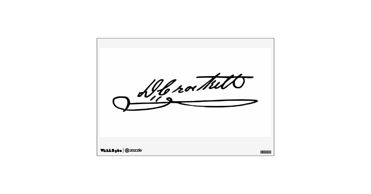 Signature Autograph of Davy Crockett Wall Sticker | Zazzle