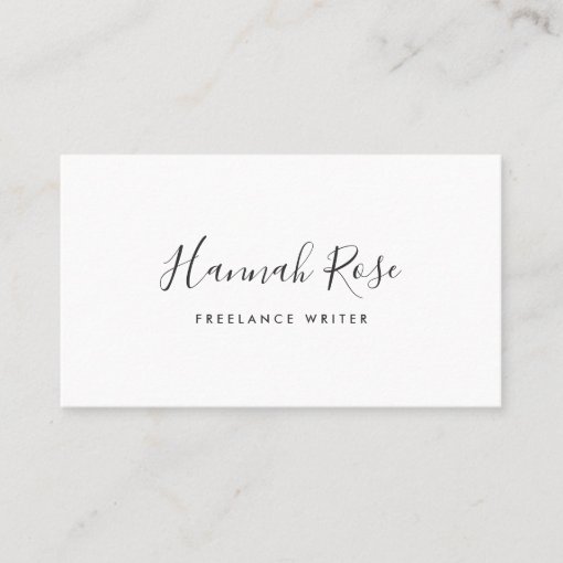 Signature Calligraphy Script Business Card | Zazzle
