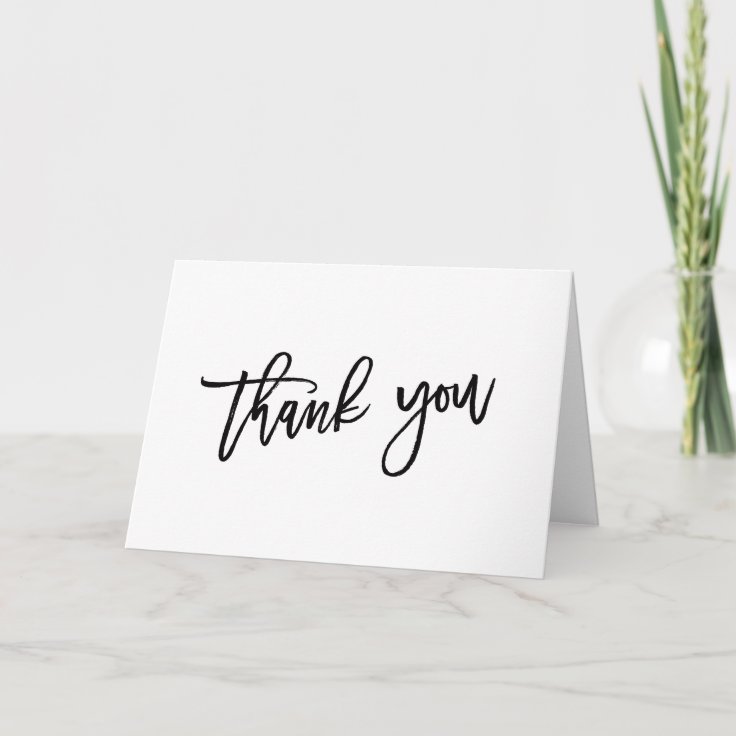 Signature Calligraphy Thank You Card | Zazzle