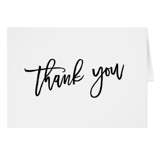 Signature Calligraphy Thank You Card | Zazzle