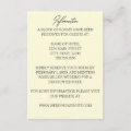 Signature Calligraphy Wedding Enclosure Card | Zazzle