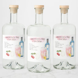 Signature Cocktail Recipe Wedding Favor Label | Zazzle