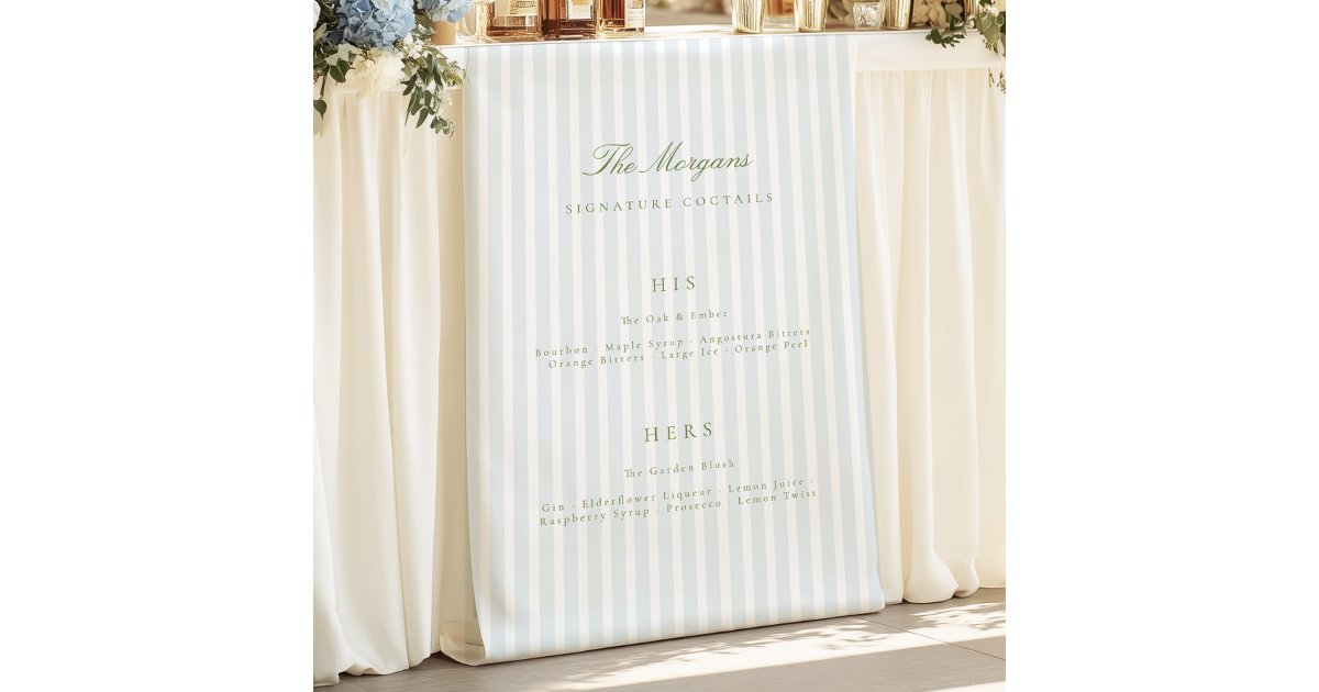 Signature Cocktails Wedding Sign | Zazzle