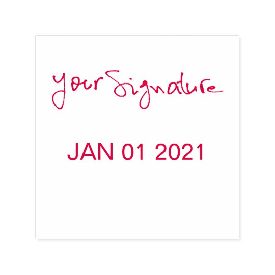 Signature Date Custom Self-inking Stamp | Zazzle.com