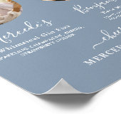 Signature Drinks Custom Photo Dusty Blue Wedding Poster | Zazzle