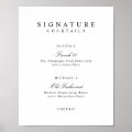 Signature Drinks Elegant Simple Wedding Bar Sign | Zazzle