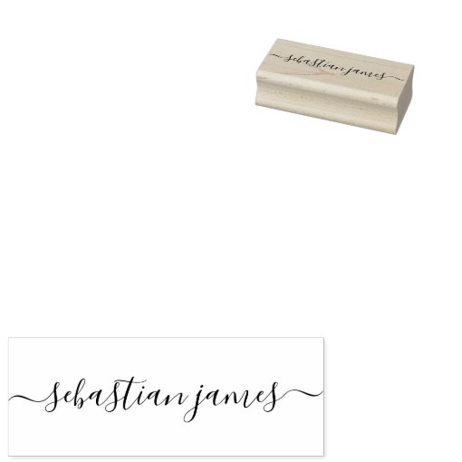 Signature Elegant Personalized Rubber Stamp | Zazzle