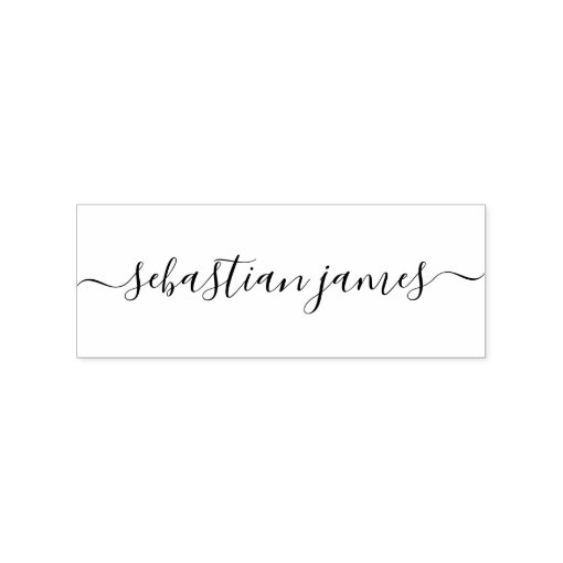 Signature Elegant Personalized Rubber Stamp | Zazzle