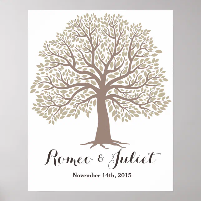 Signature guest book - Big Oak Tree - Wedding | Zazzle