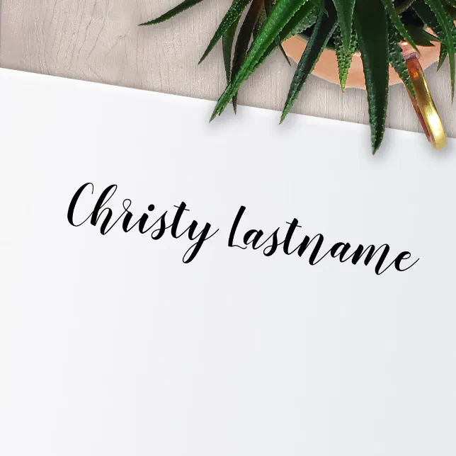 Signature - Handwritten Script Font 1 Line Text Self-inking Stamp | Zazzle