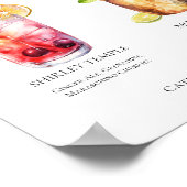 Signature Mocktails Summer Drinks Wedding Menu Poster | Zazzle